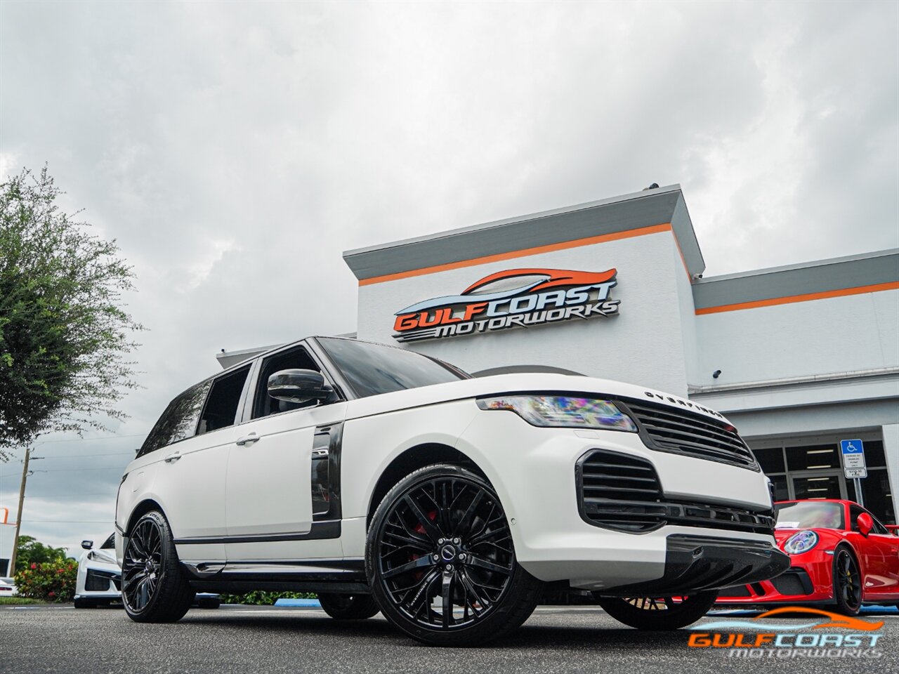 White Range Rover Blacked Out Windows